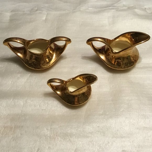 22k gold creamer/sugar set | Accents | Antique 22k Gold 3piece ...